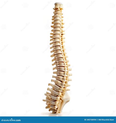 Anatomically Accurate Human Spine Model Displaying The Vertebral Bones And Curvature Isolated