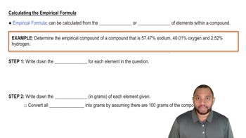 Calculating The Empirical Formula Example 1 Study Prep In Pearson