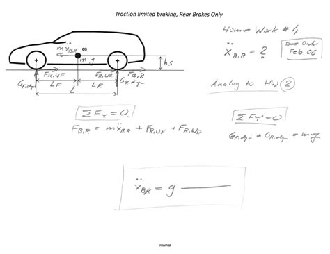 Solved Calculate Traction Limited Deceleration For Rear