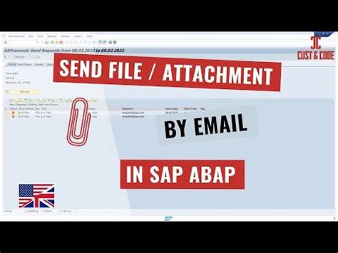 Send File Or Attachment By Email In SAP ABAP English Sap Coding Development