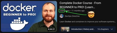 Whoa A Quarter Million Views On The Docker Course As Of This Sid
