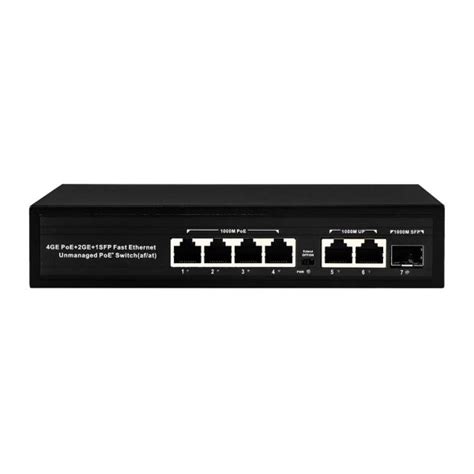 4 Port POE Gigabit Switch Fiber FSP Port Worldstar Security Cameras