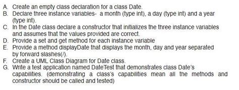 Solved A Create An Empty Class Declaration For A Class Chegg