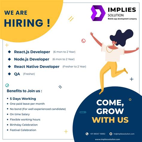 implies solution on linkedin implies hiring nodejs reactjs
