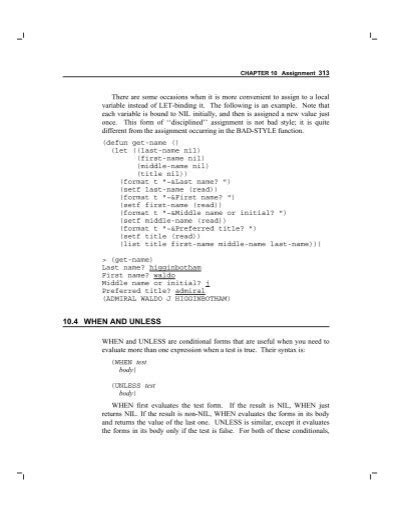 312 common lisp a