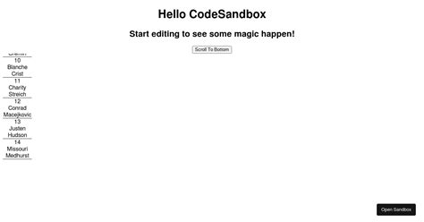 Inverse Infinite Scroll Forked Codesandbox