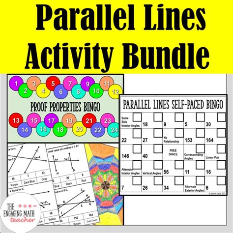 Parallel Lines Cut By A Transversal Activity Bundle Tpt