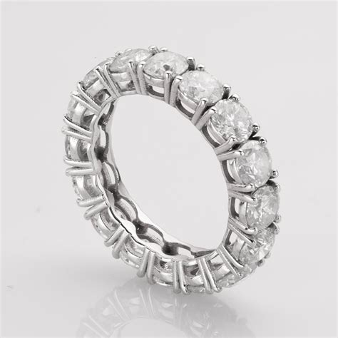 No Reserve Price Ring 14 Kt White Gold 5 18ct Tw Diamond Natural Diamond F H Vs2