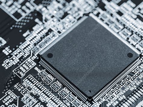 Silicon Chip On A Circuit Board Microprocessor Stock Image F017 3192 Science Photo Library