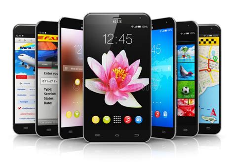 Modern Touchscreen Smartphones Stock Illustration Illustration Of