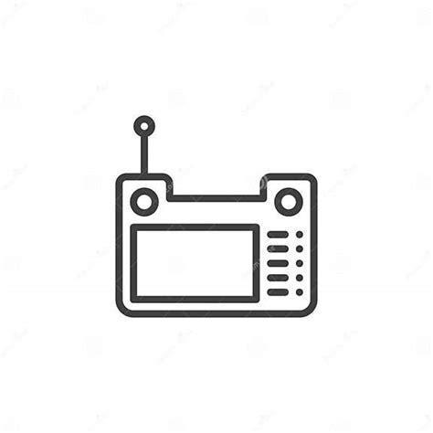 Robot Controller Line Icon Stock Illustration Illustration Of