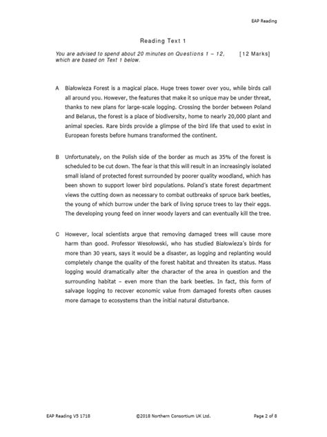 Practice Reading Test Texts Pdf Forests Happiness