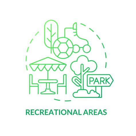 Icono De Concepto De Degradado Verde De áreas Recreativas Png
