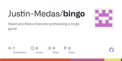 GitHub Justin Medas Bingo React And Redux Exercise Synthesizing A Bingo Game