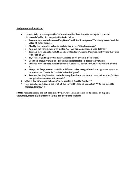 Powershell Assessment Assignment Pdf