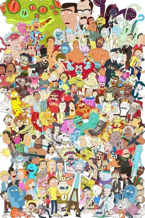 Rick And Morty S1 Group Shot Rick And Morty Cartoon Network Rick And