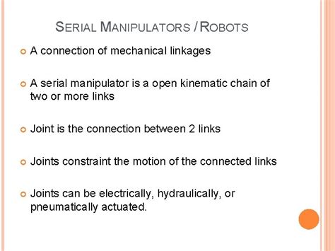 introduction to robotics cpsc 460 textbook robot modeling