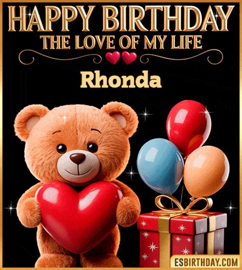 Happy Birthday Rhonda  🎂 Animated Images Wishes And Music 【27 S】