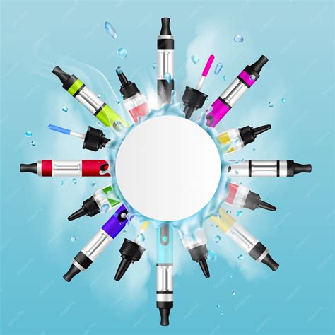 Free Vector Realistic Vaping Frame Background