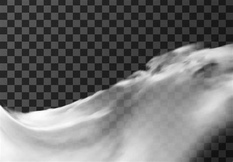 바람 불기 또는 먼지 스프레이 화려한 흰 연기 분말 또는 물 방울 흔적 흐름 미스트 스모키 스트림 김이 나는 화학 제품 또는 화장품 제품 증기 연무 현실적인