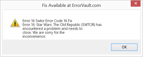 How To Fix Error 16 Swtor Error Code 16 Fix Error 16 Star Wars