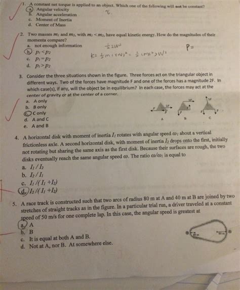 Solved L A Constant Net Torque Is Applied To An Object