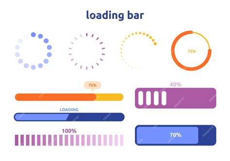 premium vector loading progress bar icons vector set