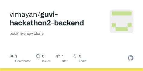 github vimayan guvi hackathon2 backend bookmyshow clone