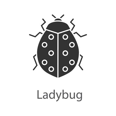 Ladybug Glyph Icon Ladybird Insect Silhouette Symbol Negative Space
