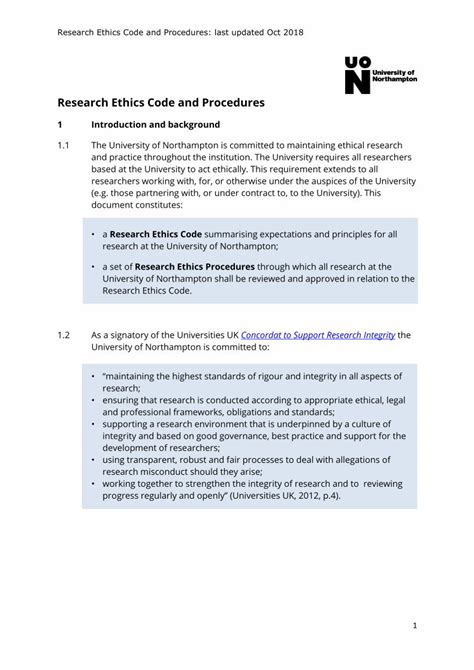 PDF Research Ethics Code And Procedures Research Ethics Code And Procedures Last Updated
