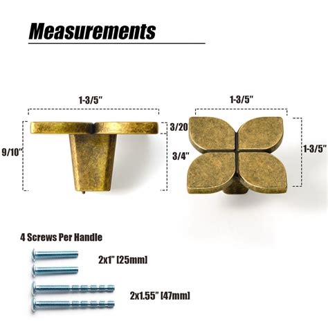 Four Leaf Clover Creative Cabinet Drawer Knobs Vintage Flower Dresser