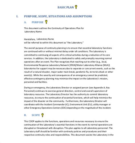 Event Operational Plan Template