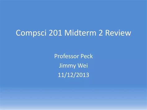 PPT Compsci Midterm Review PowerPoint Presentation Free Download ID
