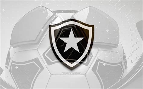 다운로드 Botafogo 광택 로고 4k 검은색 축구 배경 브라질 세리에 A 축구 브라질 축구 클럽 보타포고 3d 로고 보타포고 엠블럼 보타포고 Fc 라
