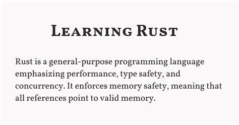 Learning Rust