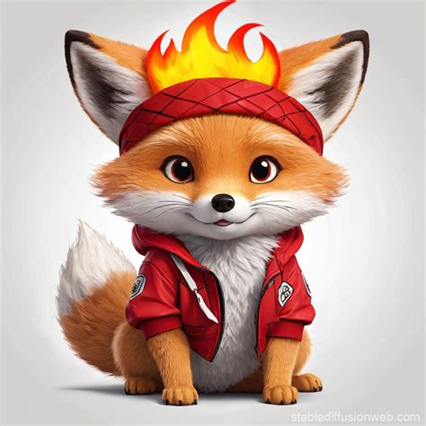 Chibi Fire Fox Stable Diffusion Online