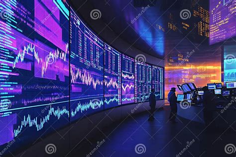 Advanced Technological Data Monitoring Center With Real Time Analytics And Human Oversight Stock