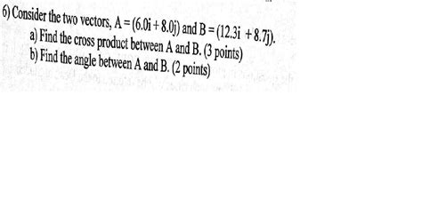 Solved Consider The Two Vectors A I J And B Chegg