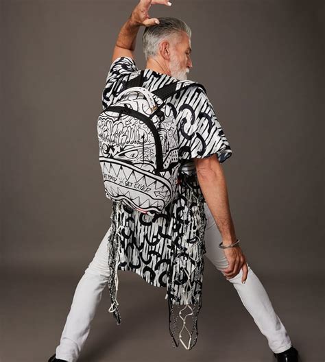 Buy Sprayground White Limited Edition Doodle Medium Backpack Online Tata Cliq Luxury