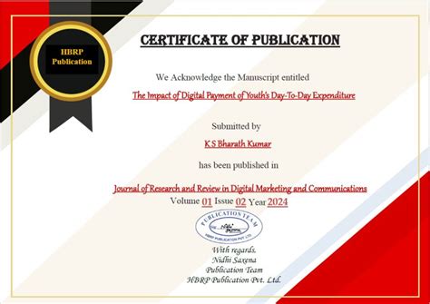 K S Bharath Kumar On Linkedin Research Digitalpayment Academicachievement Proudmoment