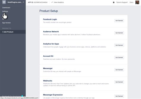 How To Get An App Id And Secret Key From Facebook Gold Plugins