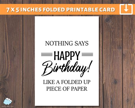 Printable Birthday Card Pdf Funny Office Birthday Card Last Minute