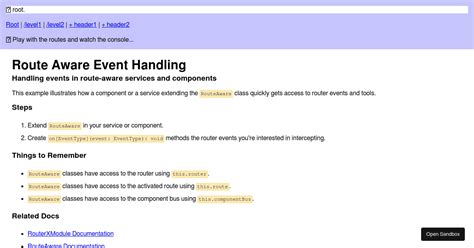Router Events Codesandbox