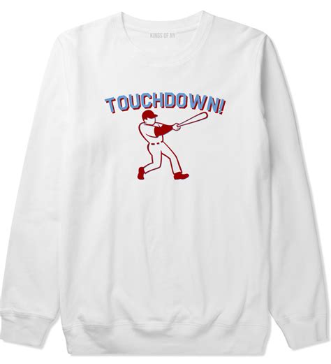 Touchdown Baseball Meme Mens Crewneck Sweatshirt Kings Of Ny