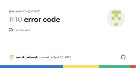 Error Code · Issue 10 · Jina Aiauto Gpt Web · Github