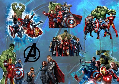 Avengers Clip Art Png Images Marvel Birthday Instant Download Etsy Uk