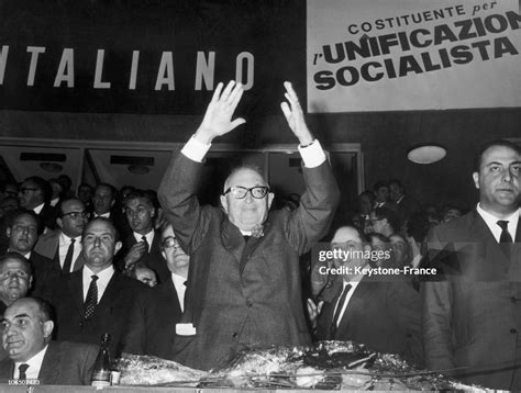 Italy President Of Italian Socialist Party Pietro Nenni On November