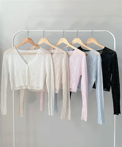 당일출고11할인저렴이와 비교불가💜 델루나 크롭 여름 시스루 긴팔 가디건 에이블리