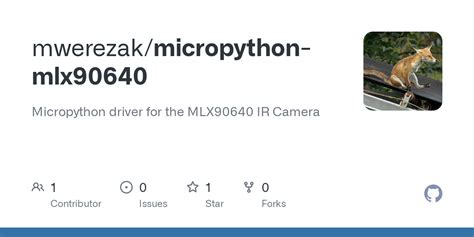 github mwerezak micropython mlx90640 micropython driver for the