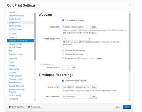 Webcam Not Showing In The Webcam Tab After Update Webcams OctoPrint Community Forum